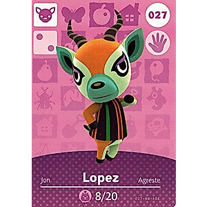 Animal Crossing Happy Home Designer Amiibo Card Lopez 027/100 by Nintendo
