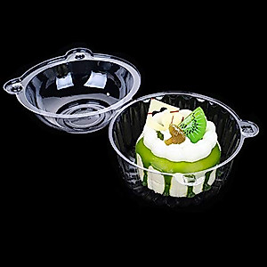 100 Pack Plastic Dome Single Cupcake Carrier Individual Muffin Boxes Holder Cups