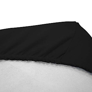 Betty Dain Stretch Jersey Universal Baby Infant Changing Pad Cover, 100% Cotton, Deep Corner Pockets Fit Changing Pads Snugly, Machine Washable, Tumble Dry Low, Black