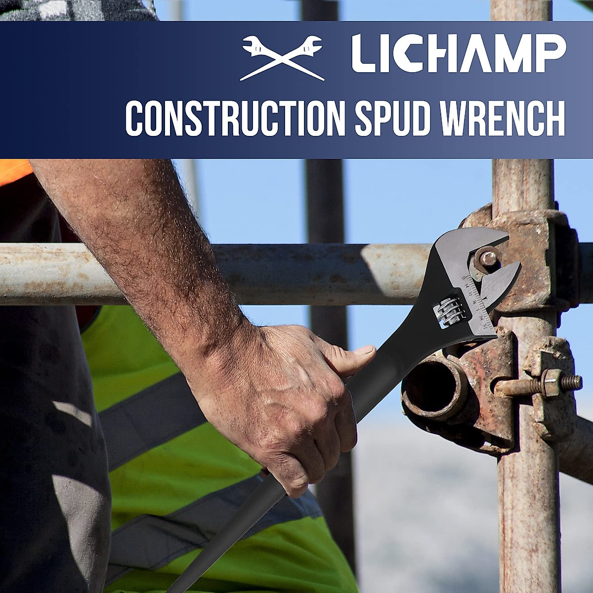 Lichamp 16-Inch Adjustable Construction Spud Wrench