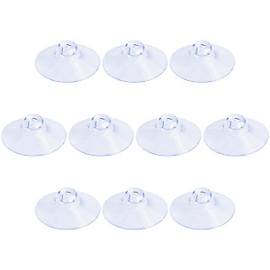 Pawfly 10 Pack Suction Cups 1.2 Inch, PVC Plastic Sucker Without Hooks for Home Kitchen Bathroom Organization Christmas Decoration Window