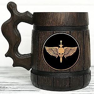 Adeptus Astartes Mug Wooden Beer Stein 17oz Gamer Beer Mug Gift Boyfriend Personalized Anniversary Christmas Birthday Gifts For Gamer Husband Gifts For Him Beer Steins Beer Tankard K684