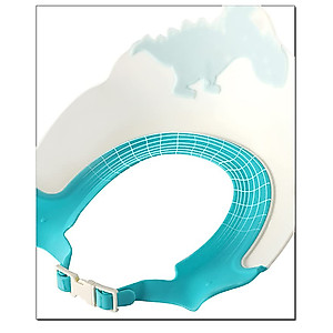 Baby Shower Cap for Washing Hair, Cartoon Dinosaur Kids Bath Hat Protect Baby’s Eye and Ear, Shampoo Visor Shield for Toddler Kids Child Infant, Blue