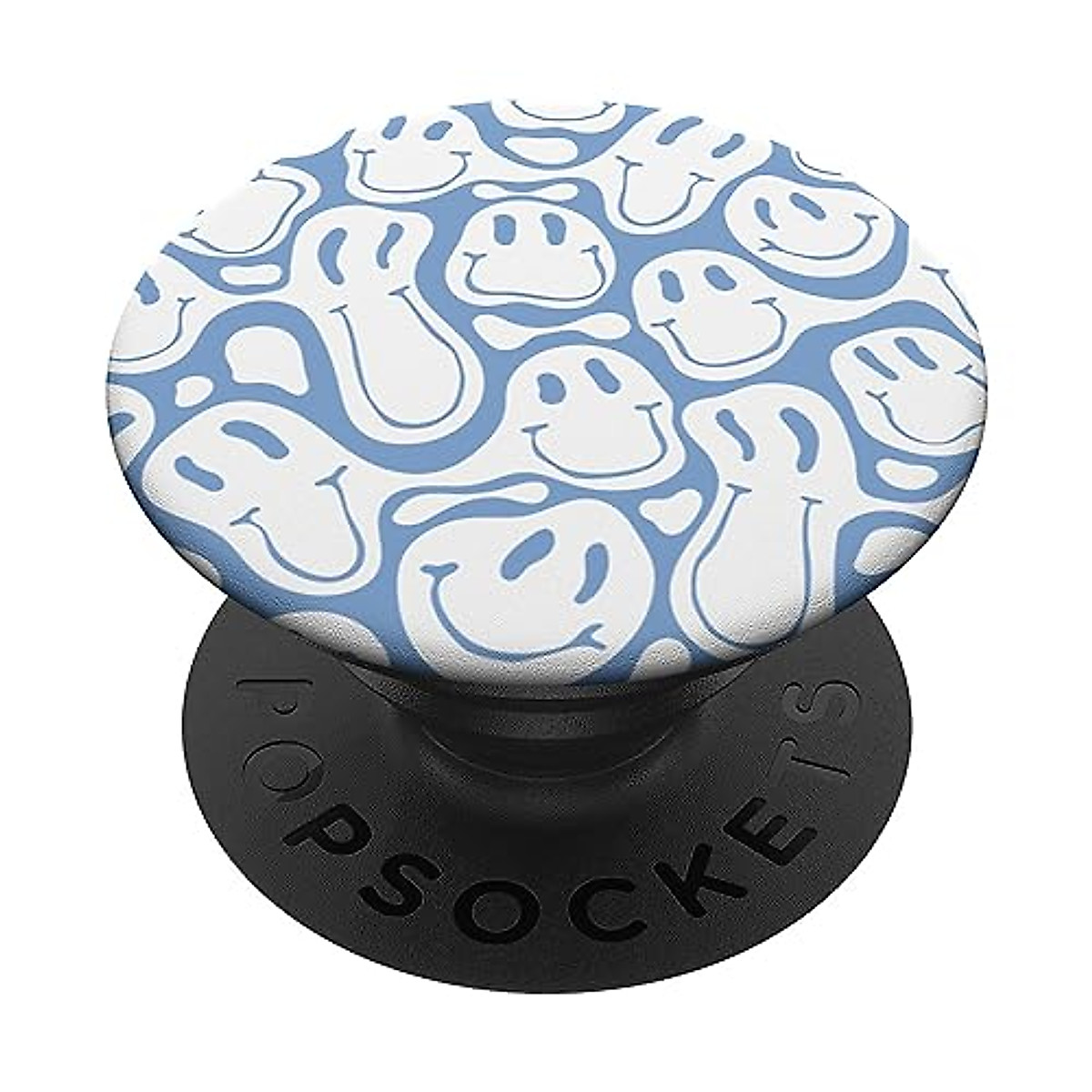 aesthetic trippy pastel liquid swirl dripping smile face PopSockets Standard PopGrip