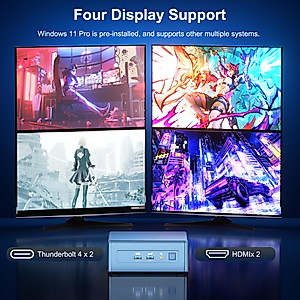 GEEKOM Mini PC Mini IT13, 13th Gen Intel i5-13500H NUC13 Mini Computers(12 Cores,16 Threads) 16GB DDR4/512GB PCIe Gen 4 SSD Windows 11 Pro Desktop PC Support Wi-Fi 6E/Bluetooth 5.2/USB 4.0/2.5G LAN/8K