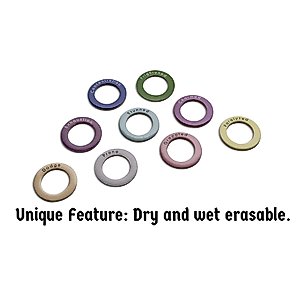 Hexers RPG Status Markers, Track Conditions Effects Spells with Simple Rings, Compatible with Dungeons and Dragons D&D DND Pathfinder Role-Playing, 80 pcs, Dry Erase Customizable