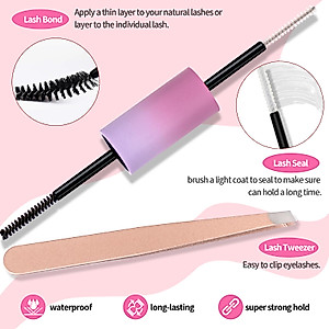 Lash Clusters, 40D-0.07-C Curl 8-16 Mix Diy Lash Lift Kit, Individual Lashes 144 Clusters False Eyelashes, Waterproof Lash Extension with Tweezer, Manga and Wispy Lash Clusters Diy at Home (YY2)