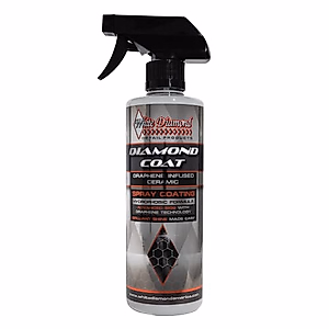 Diamond Coat Graphene Infused Ceramic Spray By White Diamond Detail Products, Advanced SiO2 Technology Infused with Graphene Provides Long Lasting Protection, 16oz Bottle, Brilliant Shine Made Easy