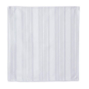 Newbridge Satin Stripe Weave No-Iron Soil Resistant Fabric Tablecloth, 60" x 144" Oblong, White