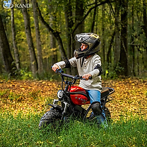 Kandi America Trail King E500 Electric Motorcycle, Top Speed 15 MPH, 48V Motor, Dual Suspension, 6 Hour Charge, Ages 12+