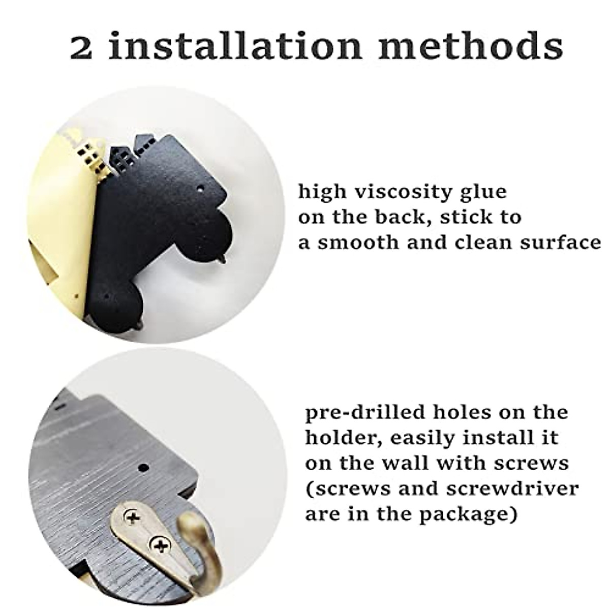 JQZ Elk Wall Mounted 5 Hooks Key Holder Home Decoration Black Wooden Hanging Keys Bag Clothes Key Rack Organizer