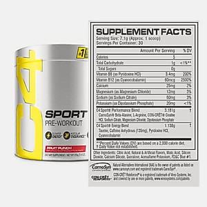 Cellucor C4 Sport Pre Workout Powder Fruit Punch - NSF Certified for Sport | 30 Servings, Packaging may vary.