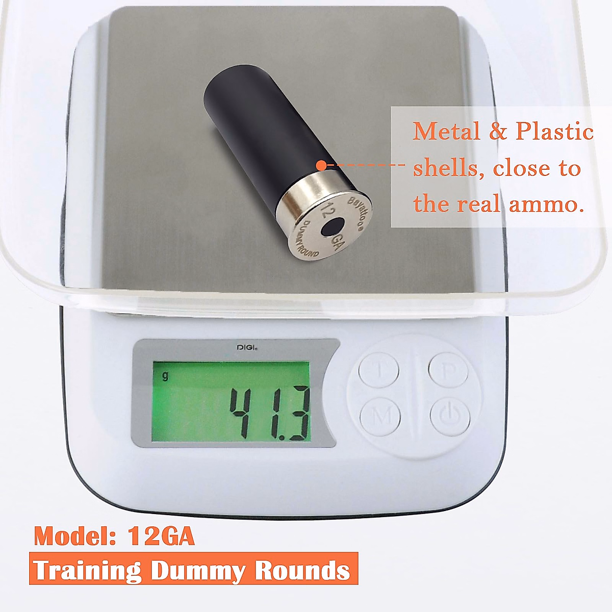 Bayattoo 12GA Safety Practice Rounds Action Trainer Dummy Round Dry Fire Training Snap Cap (6pk)