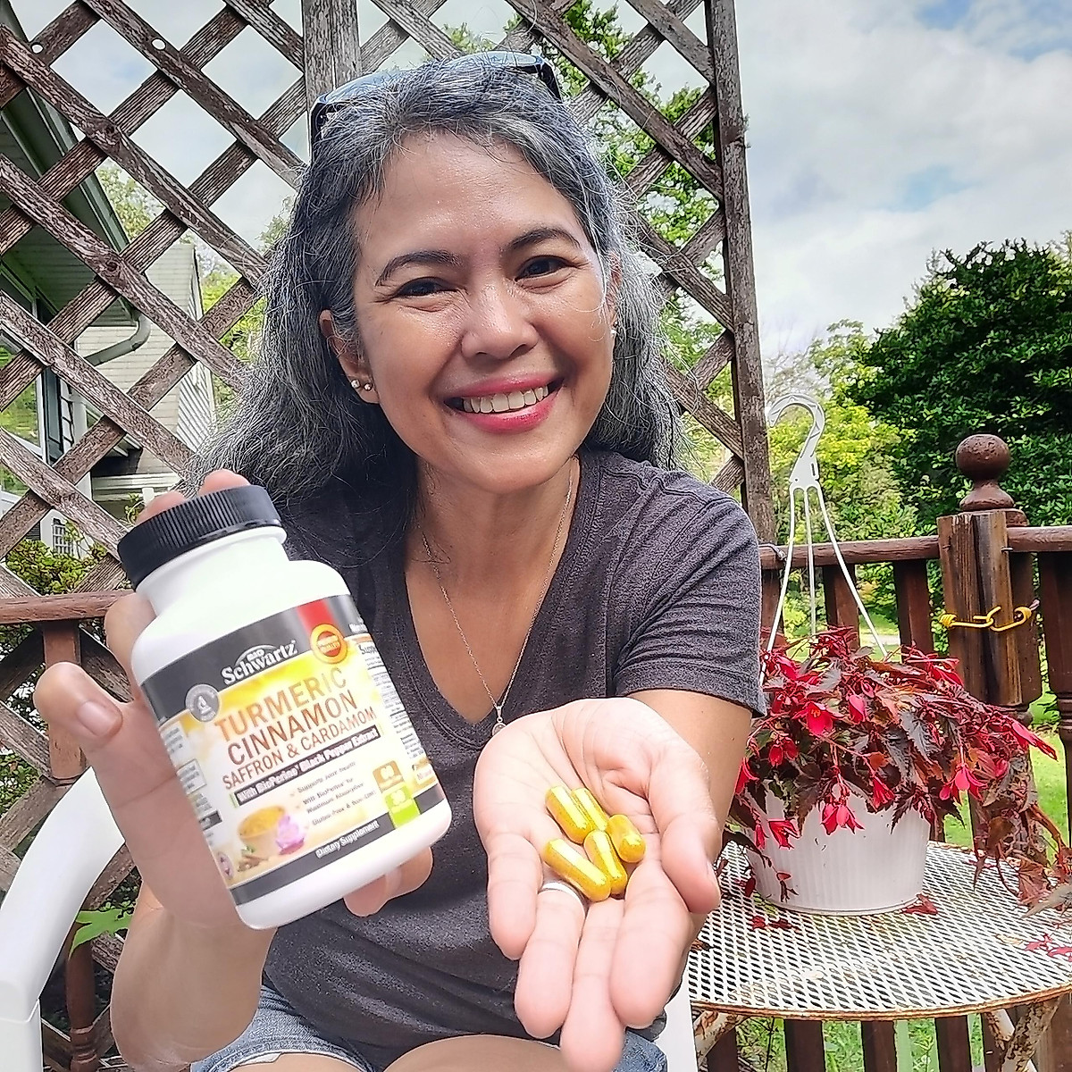 Turmeric Supplement with Saffron, Cinnamon and Cardamom Plus BioPerine Black Pepper Extract for Optimal Absorption, Natural Tumeric Curcumin Joint Support Supplement for Women and Men, 60 Capsules