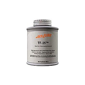 Jet-Lube TF-25 - Heavy Duty | Anti-Seize | Thread Sealant | High Temperature | Brushable | Lead-Free | Water-resistant | 1 Lb.