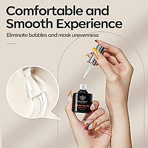 modelones Builder Nail Gel, 7-in-One Clear Gel Builder for Nail Thickening, LED Nail Lamp Cured Hard Gel Nail Strengthener Extension Gel Base Rhinestone Nail Glue Gel in a Bottle