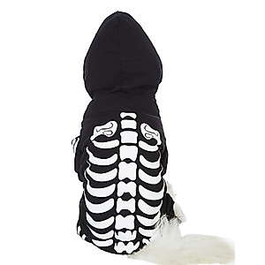Impoosy Dog Halloween Hoodies Pet Skull Pajama Sotf Puppy Skeleton Clothes Cat Halloween Cotton Clothing (L)