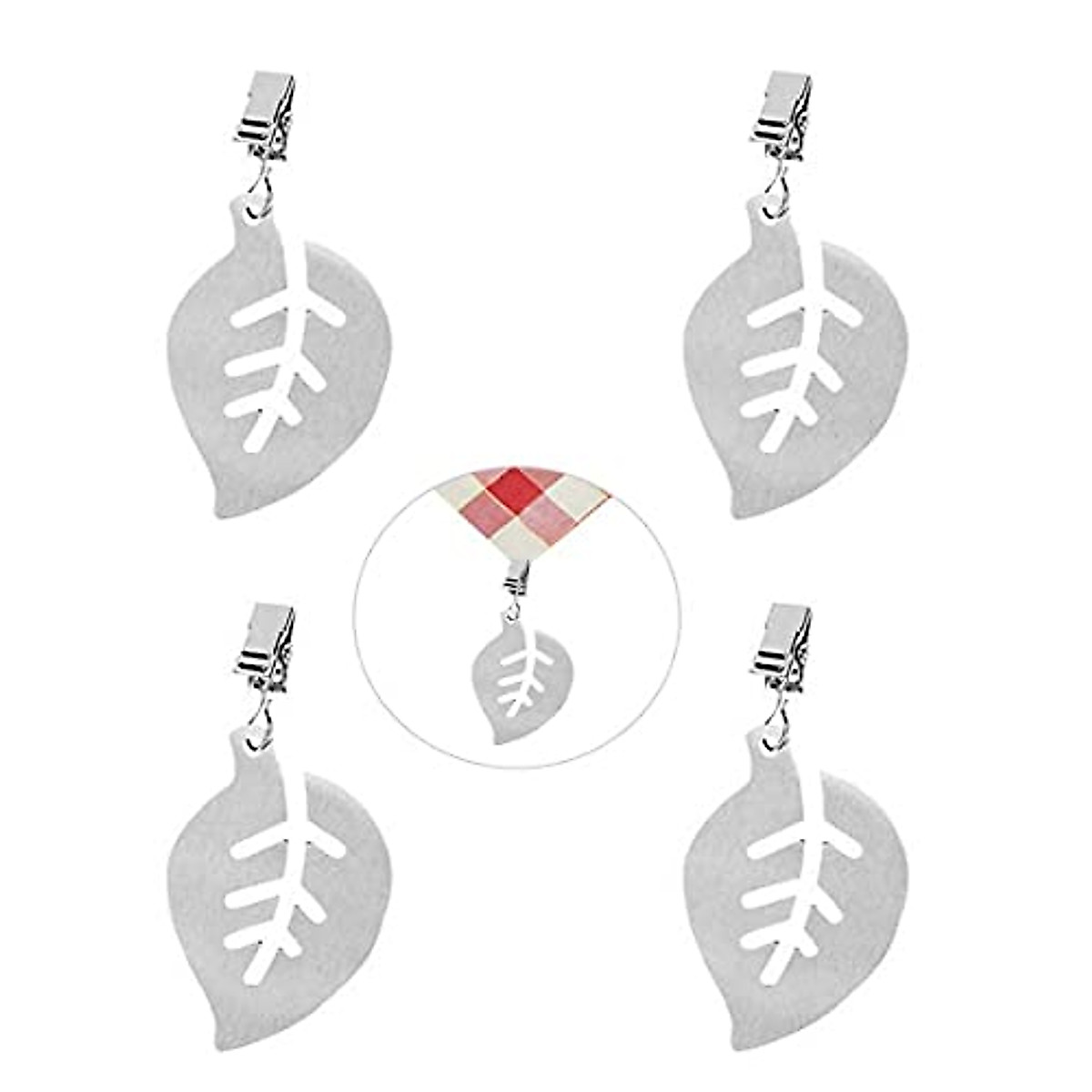 NT ling 4 Pieces Table Cloth Clips Stainless Steel Tablecloth Clips Table Cover Clamps Holder for Party Picnic Garden Home Indoor Outdoor Camping