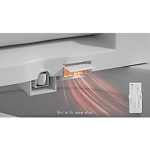 EUROTO Smart Toilet Bidet Luxury Seat Elongated for Bathroom Toilet Bowls, Toilet Seats, Unlimited Warm Water, Fashionable and slim design, Nightlight with Remote Control