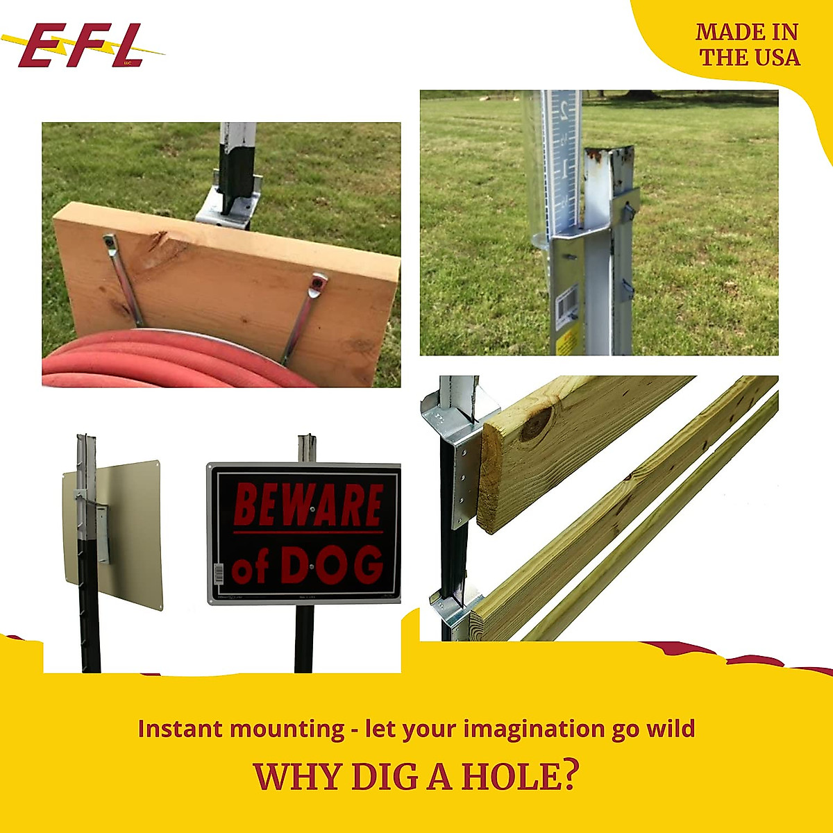 T-Post Bracket 3" (Vertical) 2-Pack