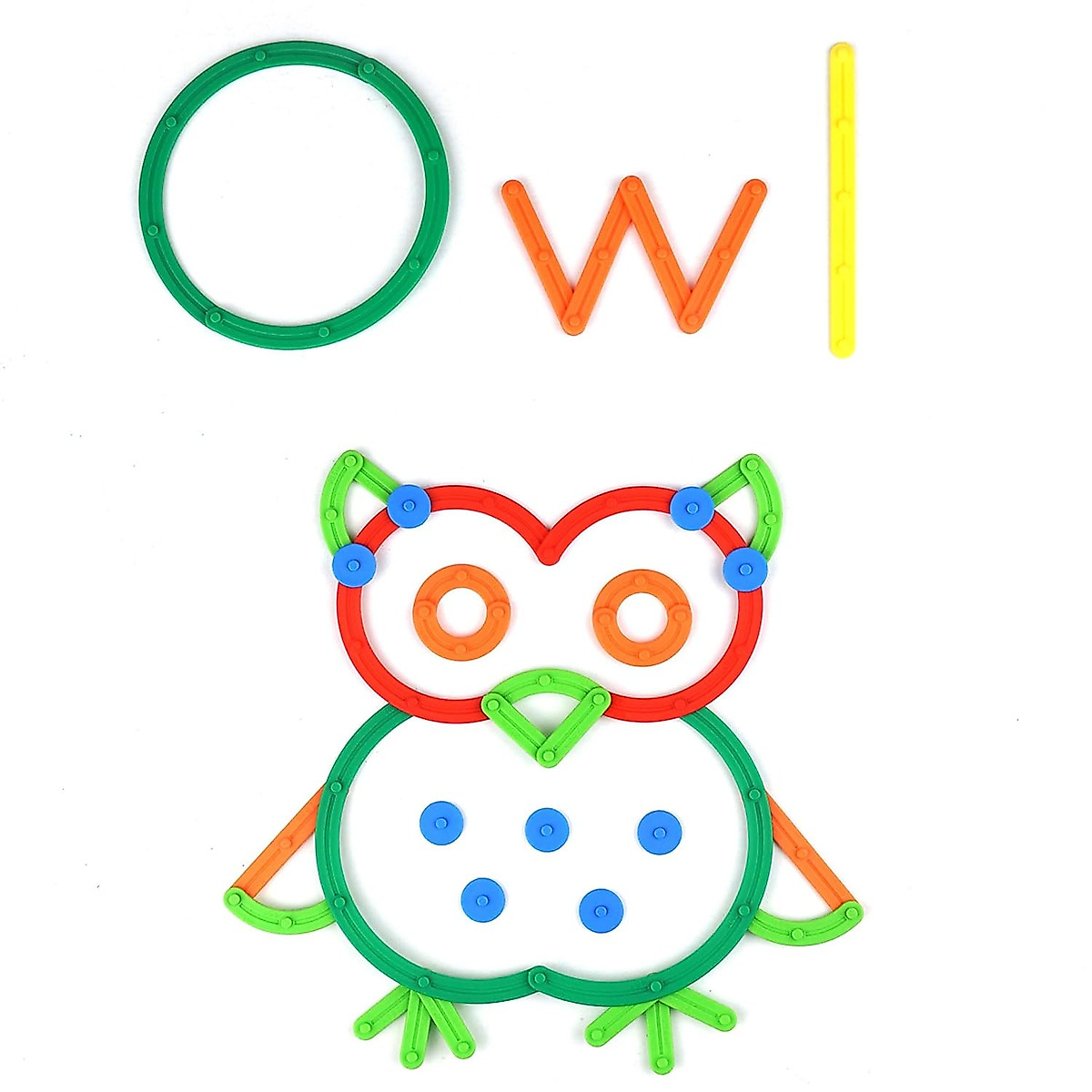 edxeducation-21368 GeoStix Letter Construction Set - Educational Toy - 200 Connecting Sticks - 50 Activities - Build Letters, Animals and More