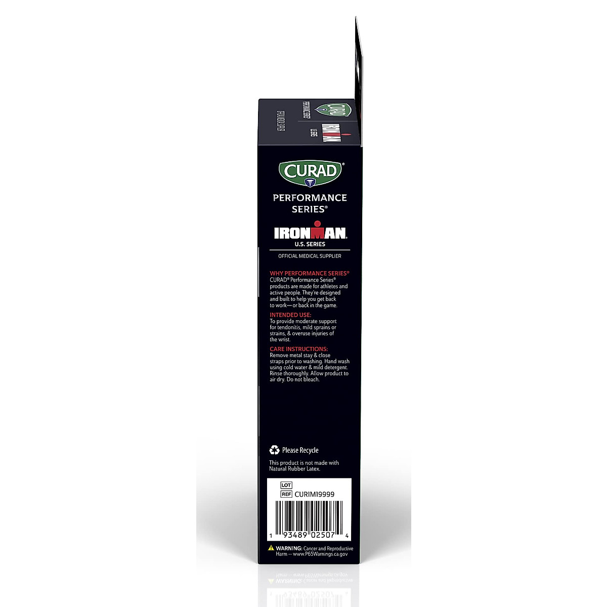 CURAD IRONMAN Wrist Support, Reversible Rigid Wrist Brace for Mild Sprains, Strains, Joint Injuries, Carpal Tunnel Pain Management, 2 Adjustable Straps, Universal Fit for Right or Left Wrist, 1 Brace