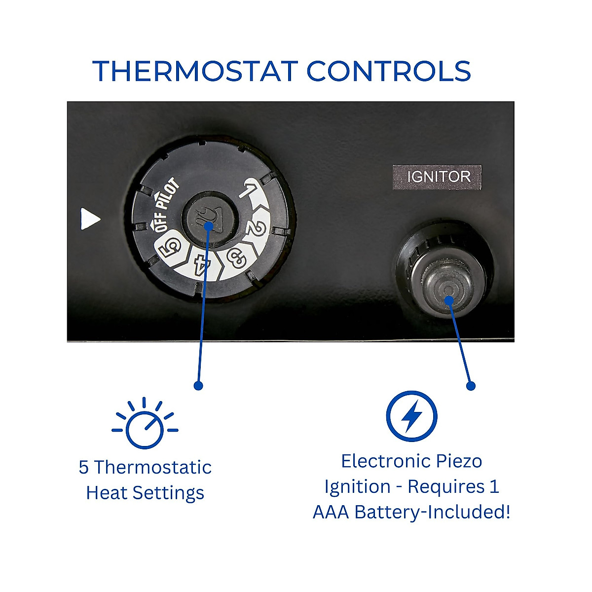 Duluth Forge DLS-24T-1 Dual Fuel Ventless Fireplace Logs Set with Thermostat, Use with Natural Gas or Liquid Propane, 33000 BTU, Heats up to 1100 Sq. Ft, Split Red Oak, 24 Inches