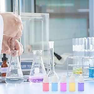 Nicunom 150 Pcs Plastic Dropper Bottle, 5ML Empty Plastic Squeezable Dropper Bottles White Eye Dropper Bottles Portable Eye Liquid Dropper with Cap and Plug