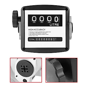 1% High Accuracy 1 Inch 4 Digital Diesel Flow Meter Gas Fuel Oil Flow Meter Counter Gauge
