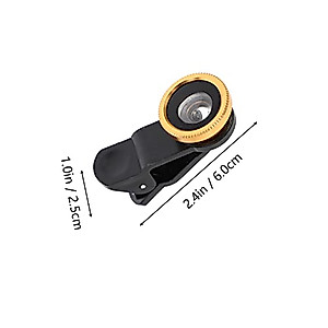 UKCOCO 2 Sets Mobile Phone Fisheye Lens Fish Eye Phone Universal Phone Camera Lens Clip on Fisheye Lens Fish Eye Lens for Camera Smart Phones Camera Accessories Camera Lens Kit Macro Lens