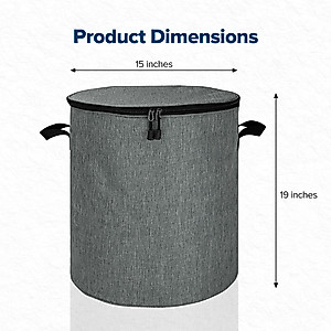 Slinky Kitty Toy Storage Organizer & Playmat - Large 2-in-1 Toy Bin and Play Mat with Metal Wire Support, Zip Closure, Side Handles - Modern Storage Solutions for Kid's Playroom & Nursery – 15x19"