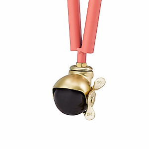 Linon Gina Coral Mid-Century Bar Cart with Mirrored Shelves and Locking Wheels