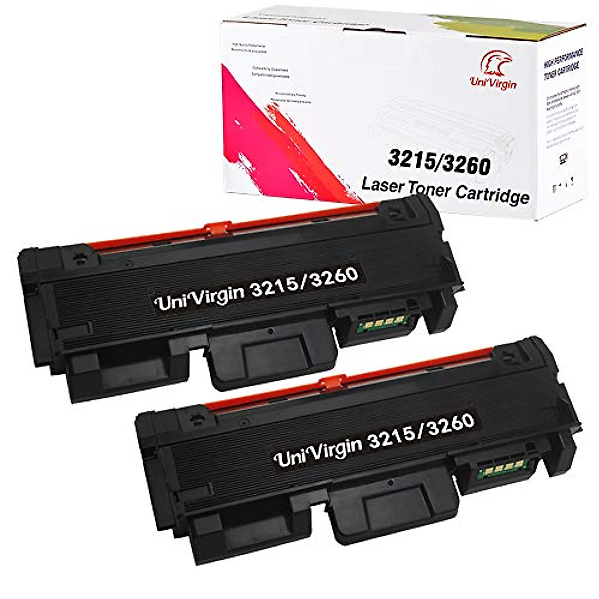 UniVirgin Compatible 3215 3260 106R02777 Toner Cartridge Replacement for Xerox 106R02777 Phaser 3260 3260DI 3260DNI WorkCentre 3215NI 3225 3225DNI Black Toner Cartridge High Yield 2PK x Black