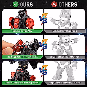 JONEG Transforming Robot Dinosaur Toys - Dinosaur Toys, 4-in-1 STEM Toy Dinosaur Transform to Robot Toys, 11 Shapes Transforming Toys for Kids, Birthday Gifts for Boys Girls Age 5 6 7 8 9 10 Year Old