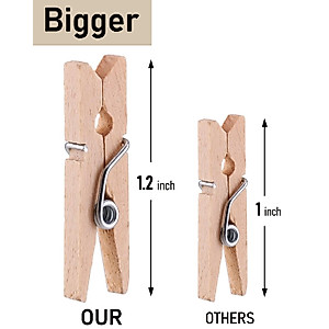 200 PCS Mini Clothespins 1.2 Inch, Mini Clothes Pins for Photos, Small Clothes Pins Wooden, Mini Photo Clips for Baby Shower Crafts DIY Project