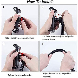 Cell Phone Stand Hanging on Neck Upgraded-Gooseneck Phone Holder-360 Rotation Tablet Mount Bracket-Angle Holder-Flexible Mount Stand-Lazy Bracket