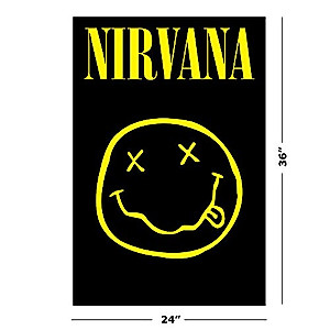 Nirvana - 3 Piece Music Poster Set (Logo/Smiley, Kurt, Krist & Dave, Kurt Live On Stage) (Size: 24" x 36" each)