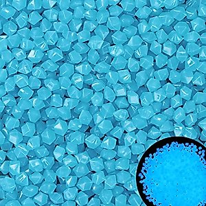 850pc Blue Glow in The Dark Rocks Outdoor Decorative Stones Glow Stones Luminous Pebble Glowing Rocks Outdoor Decor Luminous Stone for Fish Tank Garden Patio Aquarium Walkway Driveway(Blue)