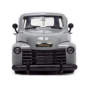 Jada Toys Just Trucks 1:24 1953 Chevy Pickup Die-cast Car Gray with Tire Rack, Toys for Kids and Adults