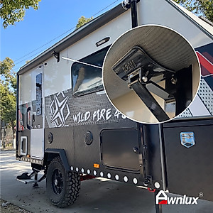 Awnlux RV Awning Support RV Awning Center Support Roller Cradle Support for RV Camper Awning - Black