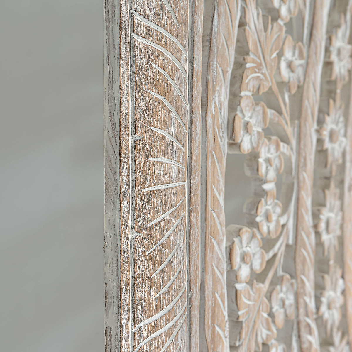 Moroccan King Headboard Medallion Sculpture Bedroom Furniture Oriental Wall Art Hanging Mounted Home Coastal Living Decoration from Thailand 72 Inches