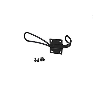 FGen 6pcs Premium Black Bathroom Toilet Hook, Heavy Black Entry Channel Hook, Coat Hook
