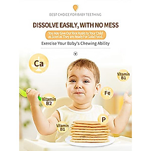 Baby Mum-Mum Rice Rusks, Vegetable, 24 Pieces (Pack of 6) Gluten Free, Allergen Free, Non-GMO, Rice Teether Cookie for Teething Infants