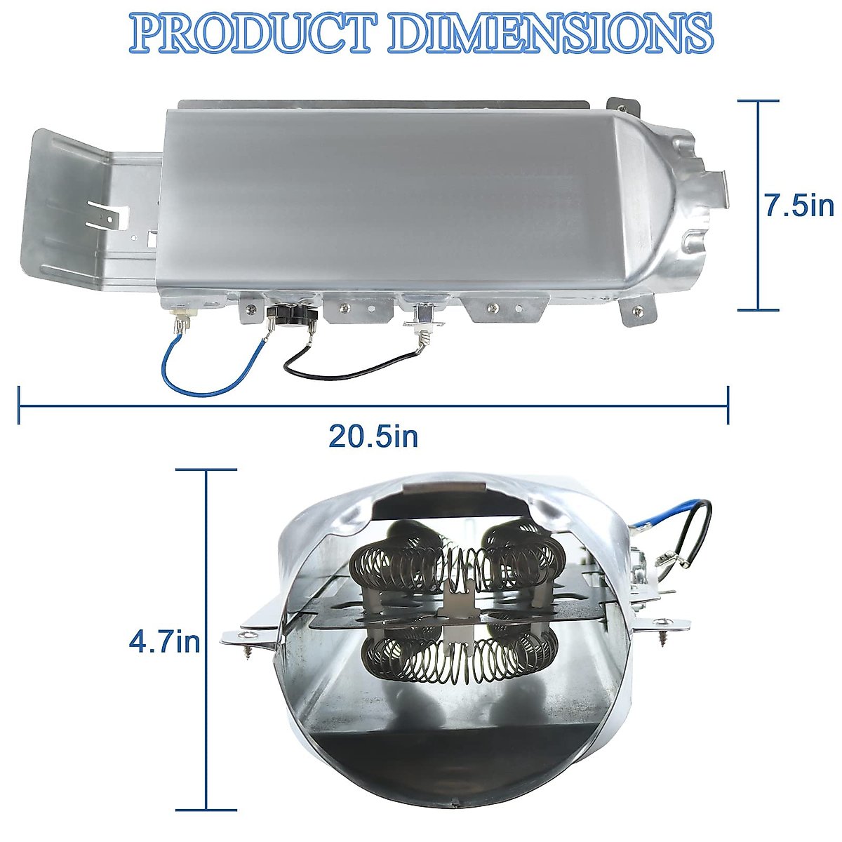 DC97-14486A Dryer Heating Element Assembly Replacement for Sam-sung Dryer (dv40j3000ew/a2 dv45h7000ew/a2 dv42h5000ew/a3 dv42h5200ep/a3 dv42h5200ew/a3) Replace DC97-14486D DC9714486A PS2432265
