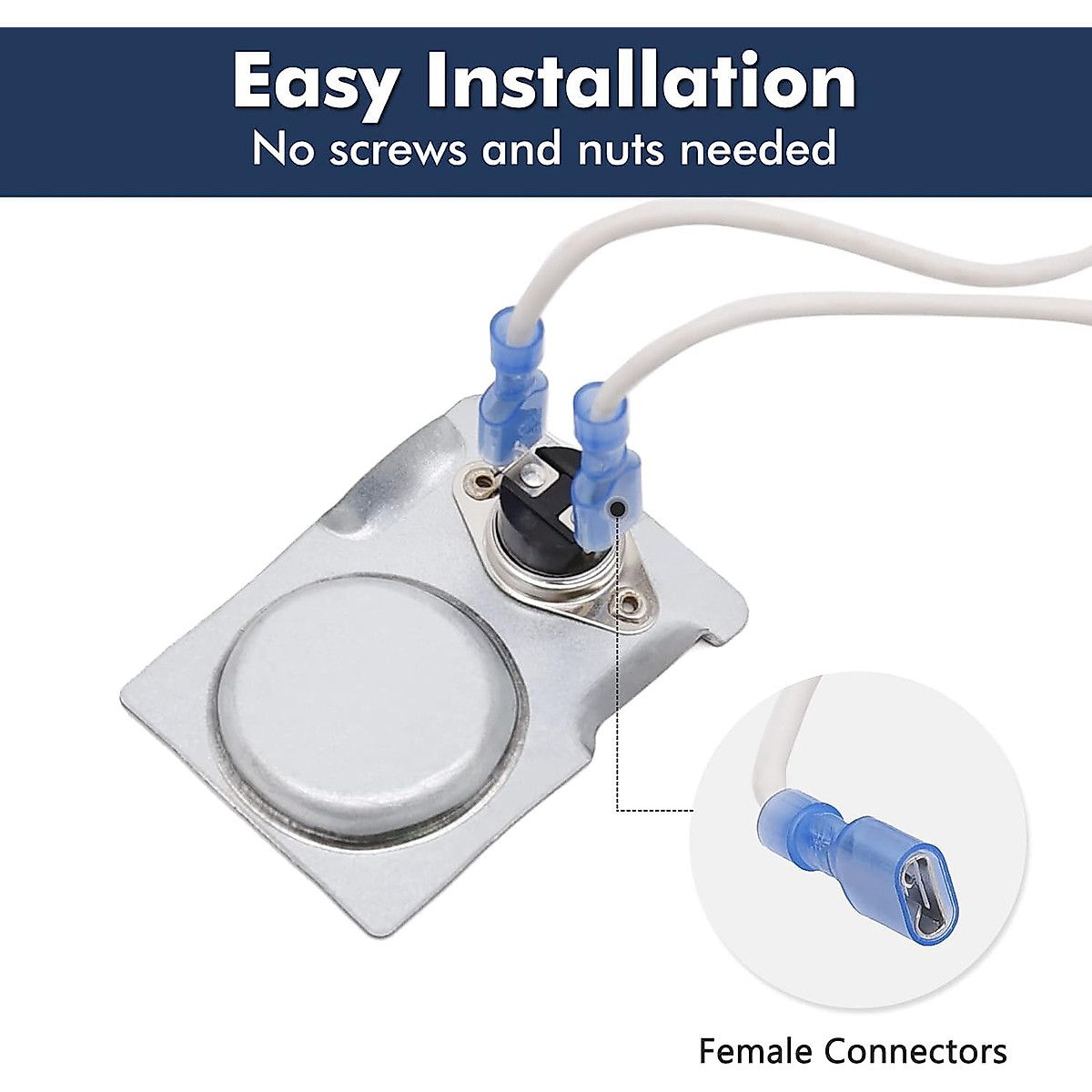 Hiorucet Fireplace Blower Fan Variable Rheostat Speed On/Off Switch Control and Magnetic Thermostat Switch with High Temperature Resistant Wire for Fireplace Blower Fan, Wood Stove, Gas Log Fireplace.