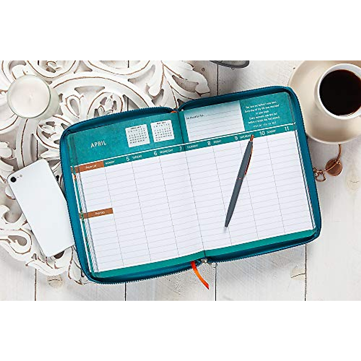 Amazing Grace 2021 Leather Ziparound Planner: 18 Month Ziparound Planner