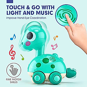 Baby Toys 6 to 12 Months Touch & Go Musical Light Infant Toys Baby Crawling Toys 6 Month Old Baby Toys 12-18 Months, Tummy Time Toys for 1 Year Old Boy Gifts Girl Toy, Baby Toddler Easter Toys Age 1-2