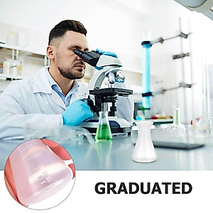 Baluue Erlenmeyer Flask 50ml Laboratory Conical Flask Plastic Erlenmeyer Flask Narrow Neck Clear Conical Flask with Scale for Laboratory School Educational Learning