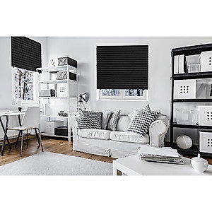 Redi Shade No Tools Original Blackout Pleated Paper Shade Black, 36 in x 72 in, 6 Pack