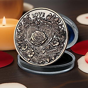 ZSALSTING - Love Coin Collection Challenge Coin: Unique Memento and Pocket Token Gift to Inspire and Make Him/Her Lucky - Perfect Commemorative Gift to Show Your Love and Appreciation-ZSALSTING